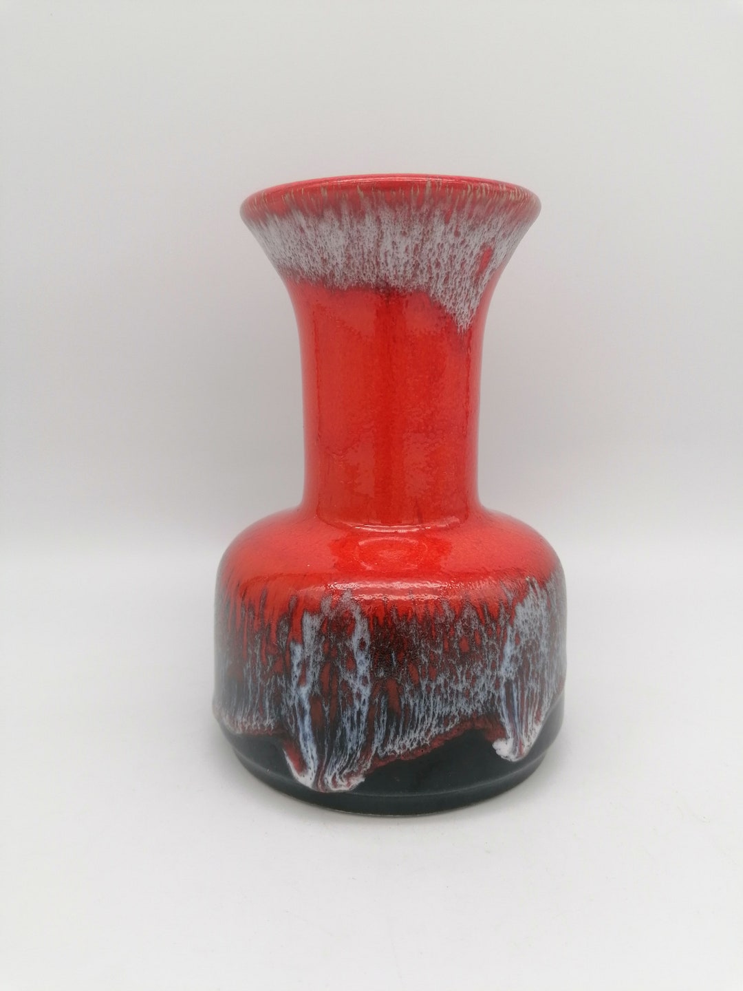 Vintage West German Pottery Jasba Trumpet Vase N 602 10 16 Fat Lava ...