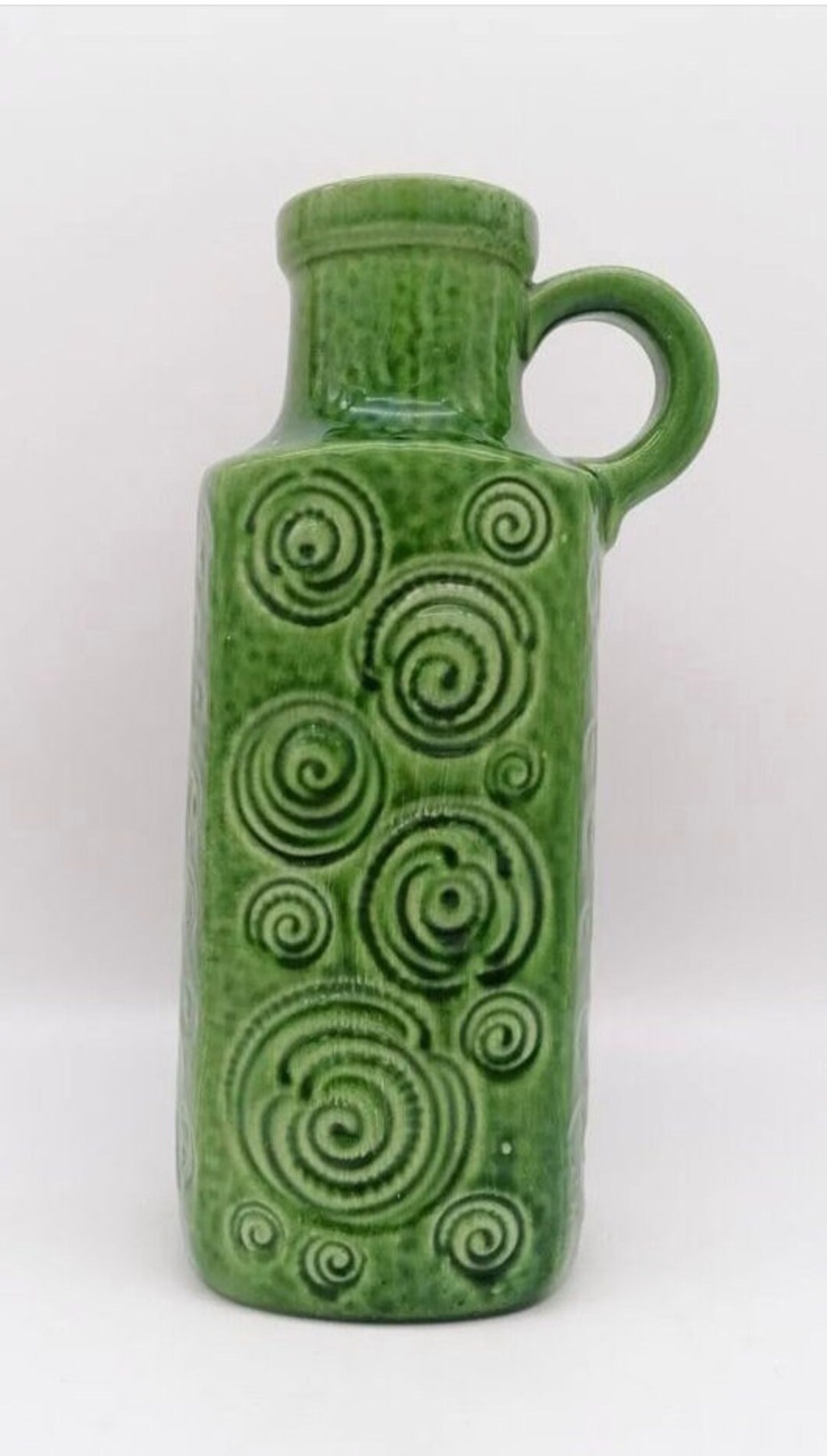 Scheurich 482-28 Jura Green Vase West Germany WGP Vintage Mid Century ...