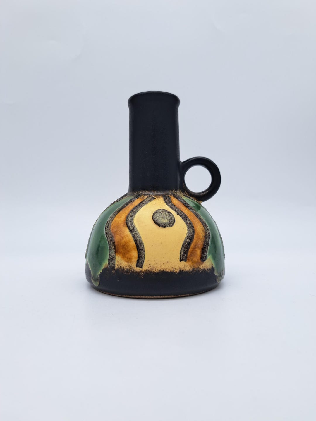 Vintage West German Vase Veb Haldensleben 4093B Mid-century Pottery ...