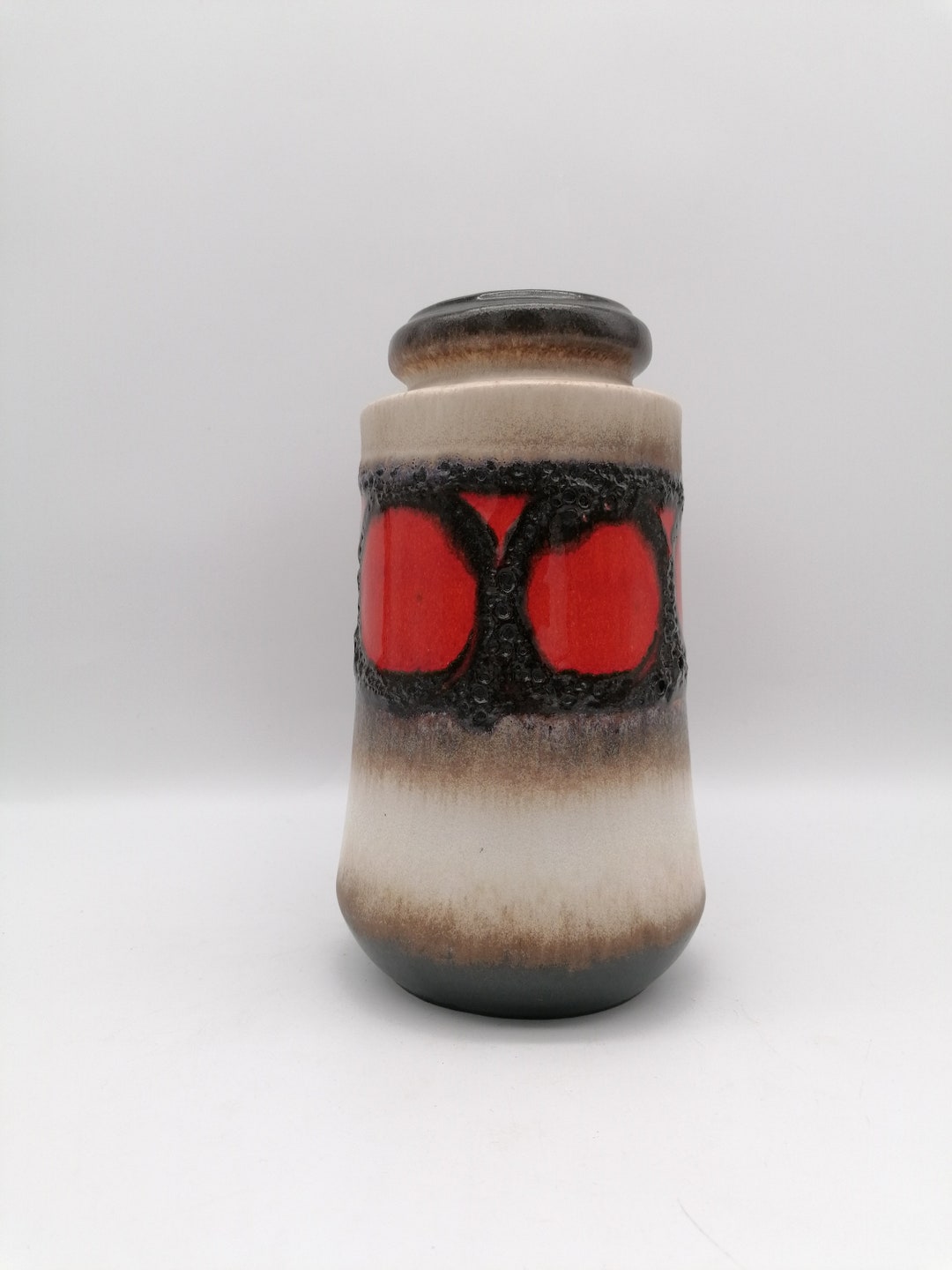 Scheurich Fat Lava Vase 549-21 German Pottery 1970s Ceramics Drip Glaze ...