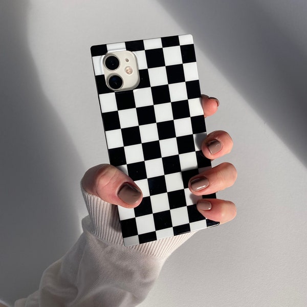 Checkered Flower Iphone Case - Etsy