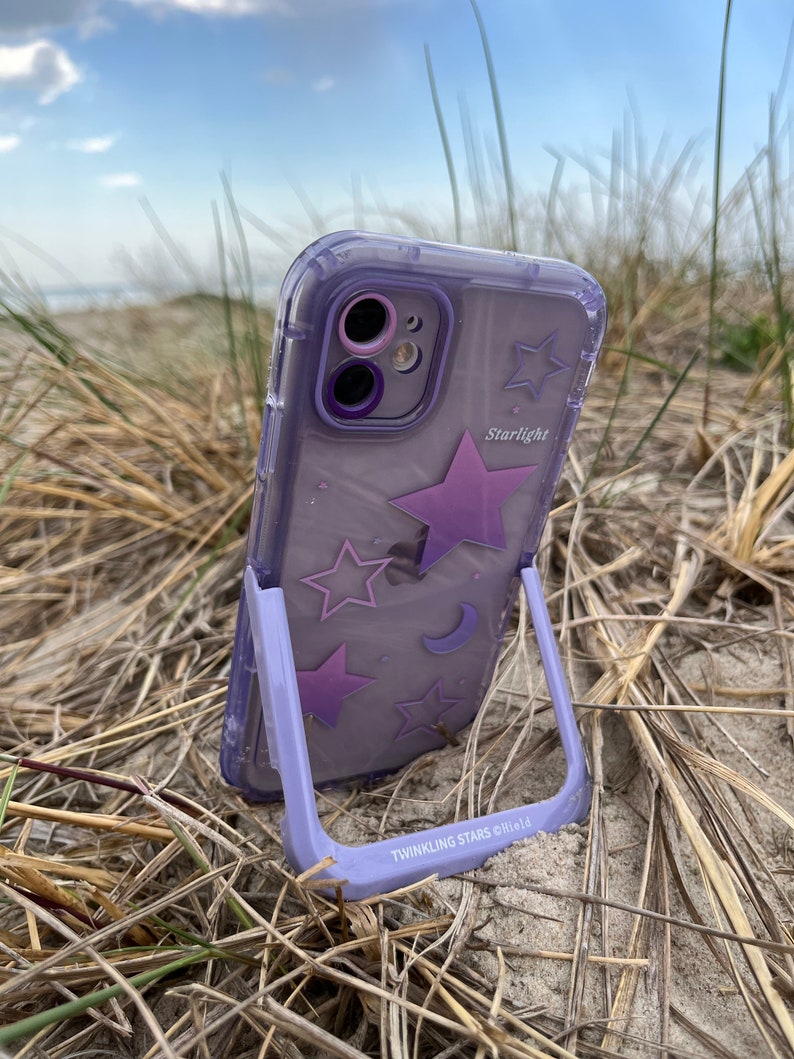 Stars & Moon Preppy Kawaii Anime Purple Cute Clear Moon - Etsy