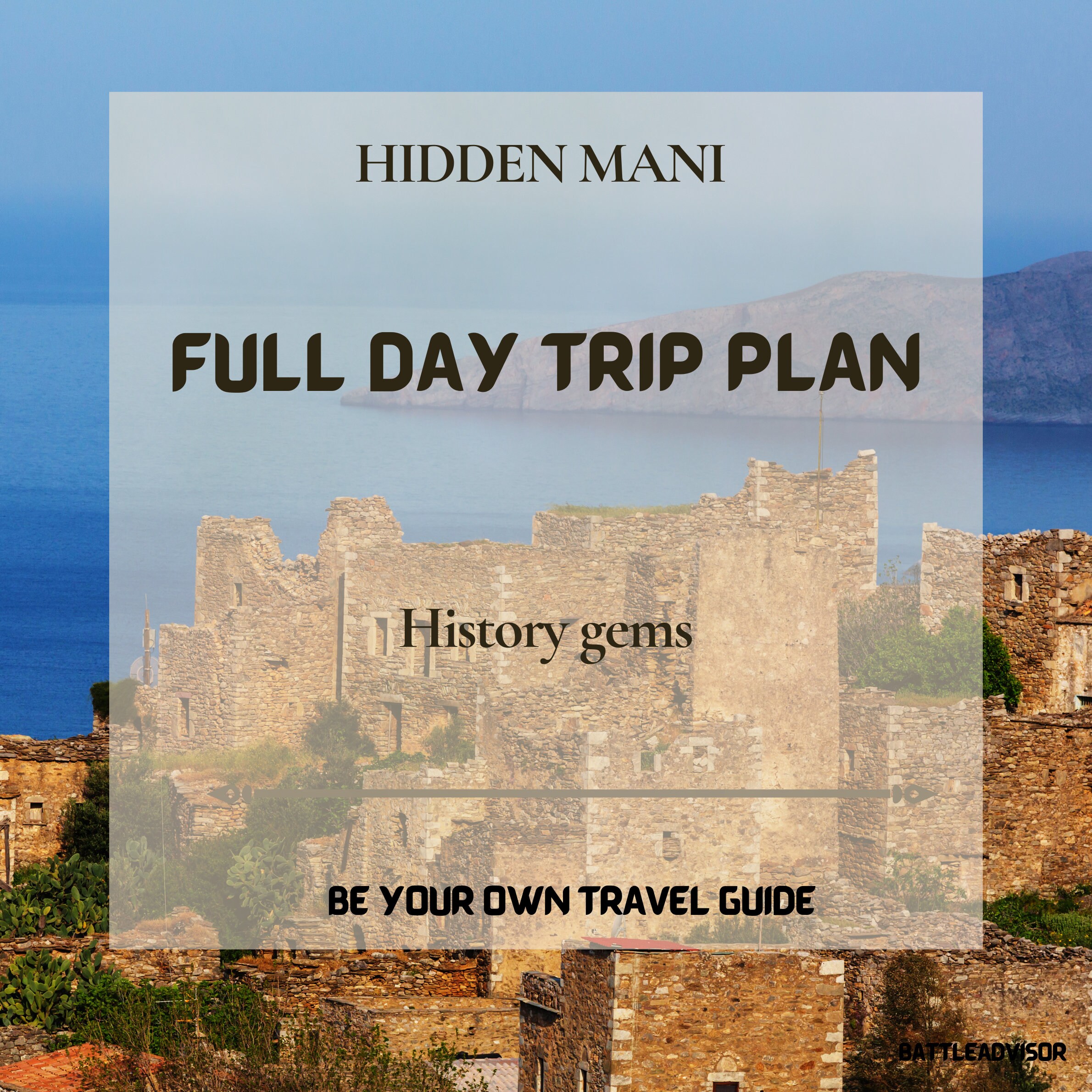 Mani Greece Hidden History Daytrip, Tour Plan, E-guide, Gift for ...