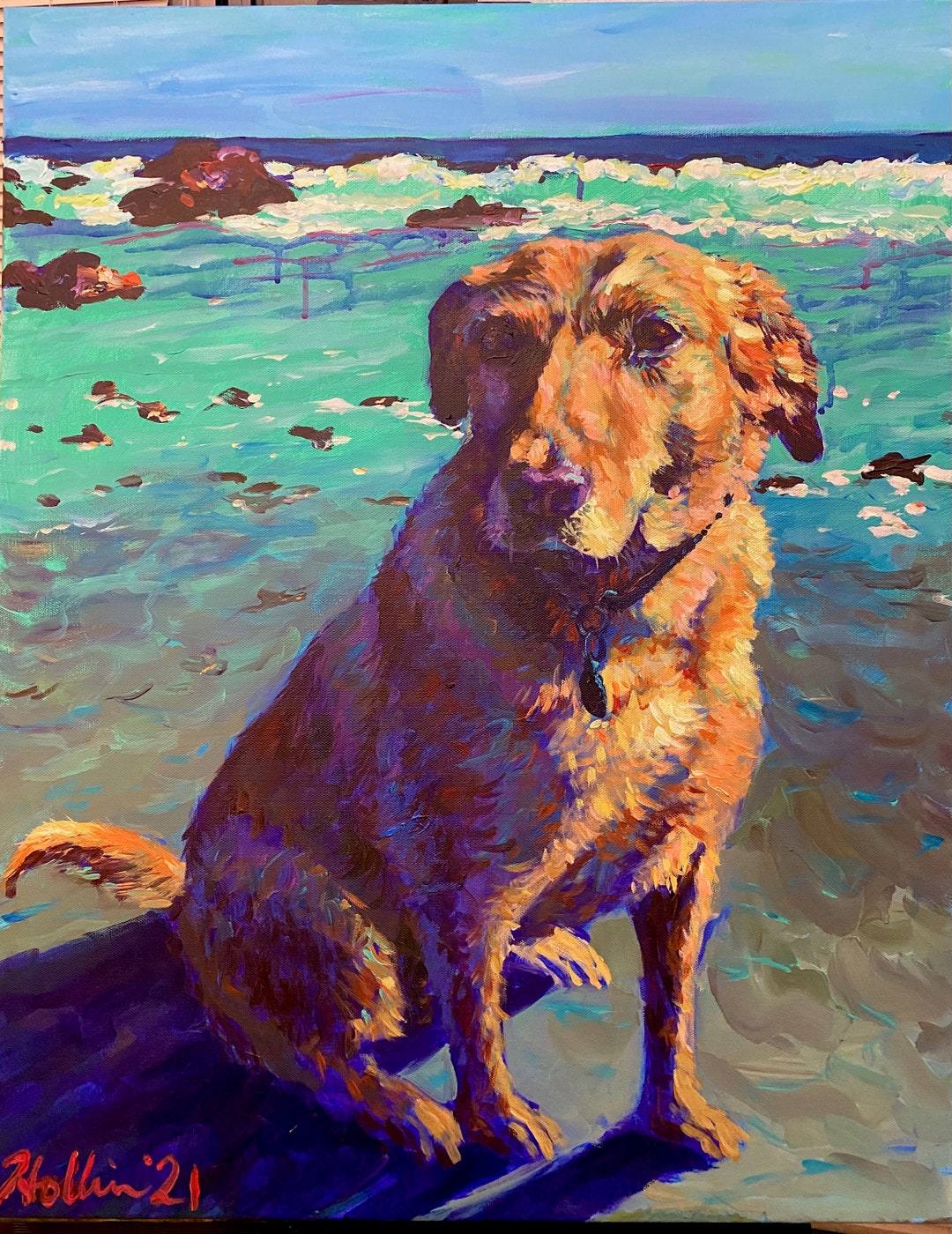 Fox Red Lab, 16x20" Print of Acrylic Painting - Etsy
