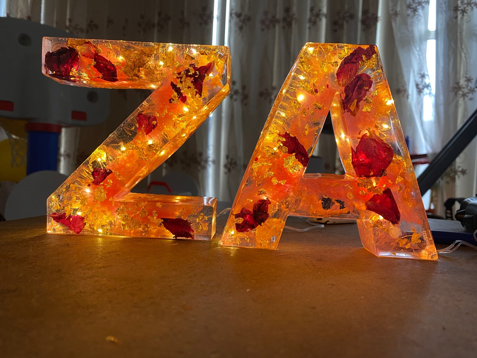 Large Resin Letter With Fairy Lights - Etsy Canada