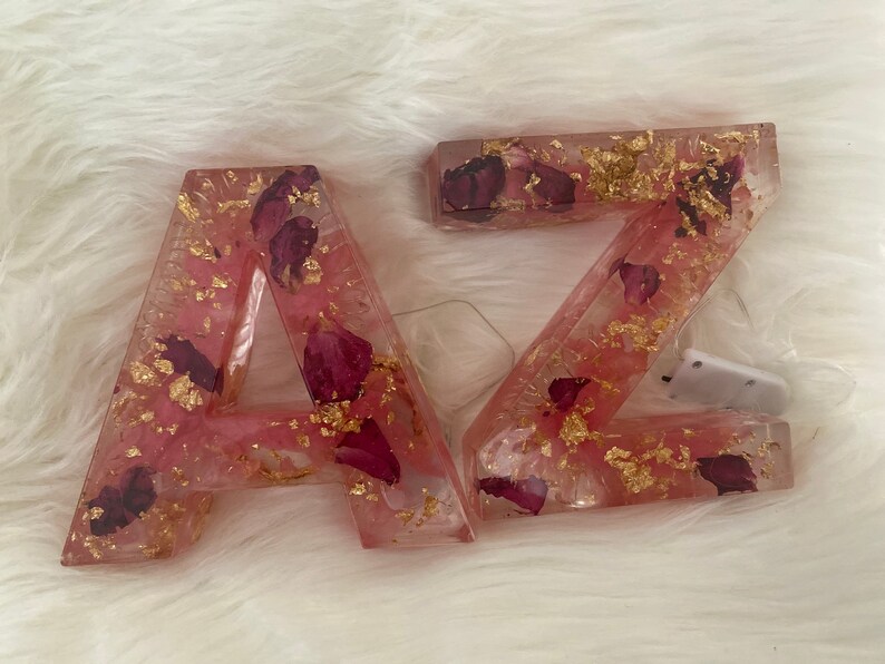 Large Resin Letter With Fairy Lights - Etsy Canada