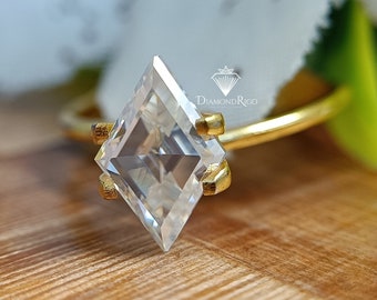 Lozenge Cut Engagement Ring - Etsy