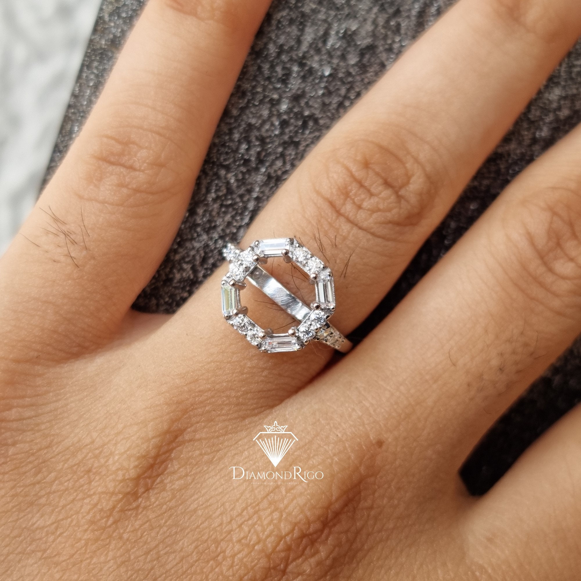 Semi Mount Dream Ring / Personalized Engagement Ring For Her / | Etsy