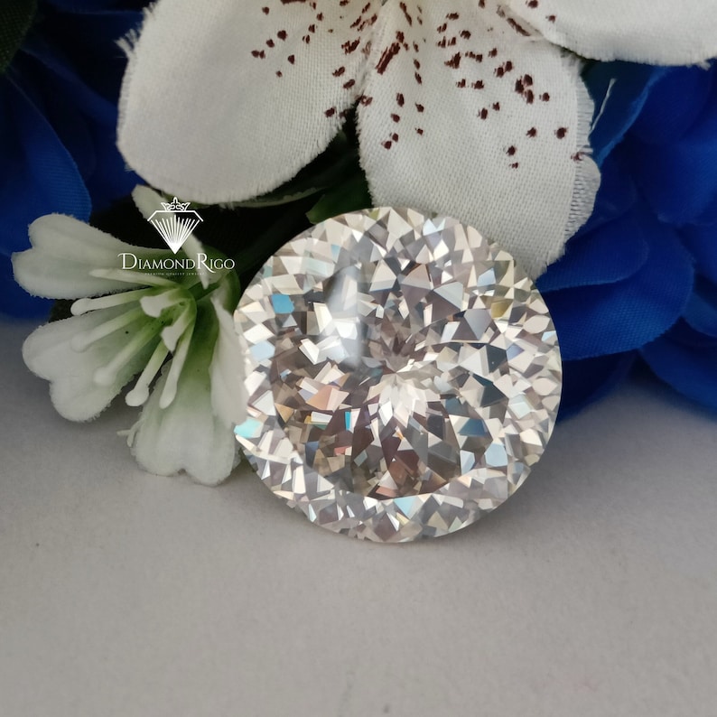 100 CT Huge 30 MM Portuguese Round Loose Moissanite for - Etsy