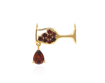 18K Gold Filled Cocktail Pendant,martini Drink Charms,wine Glass ...