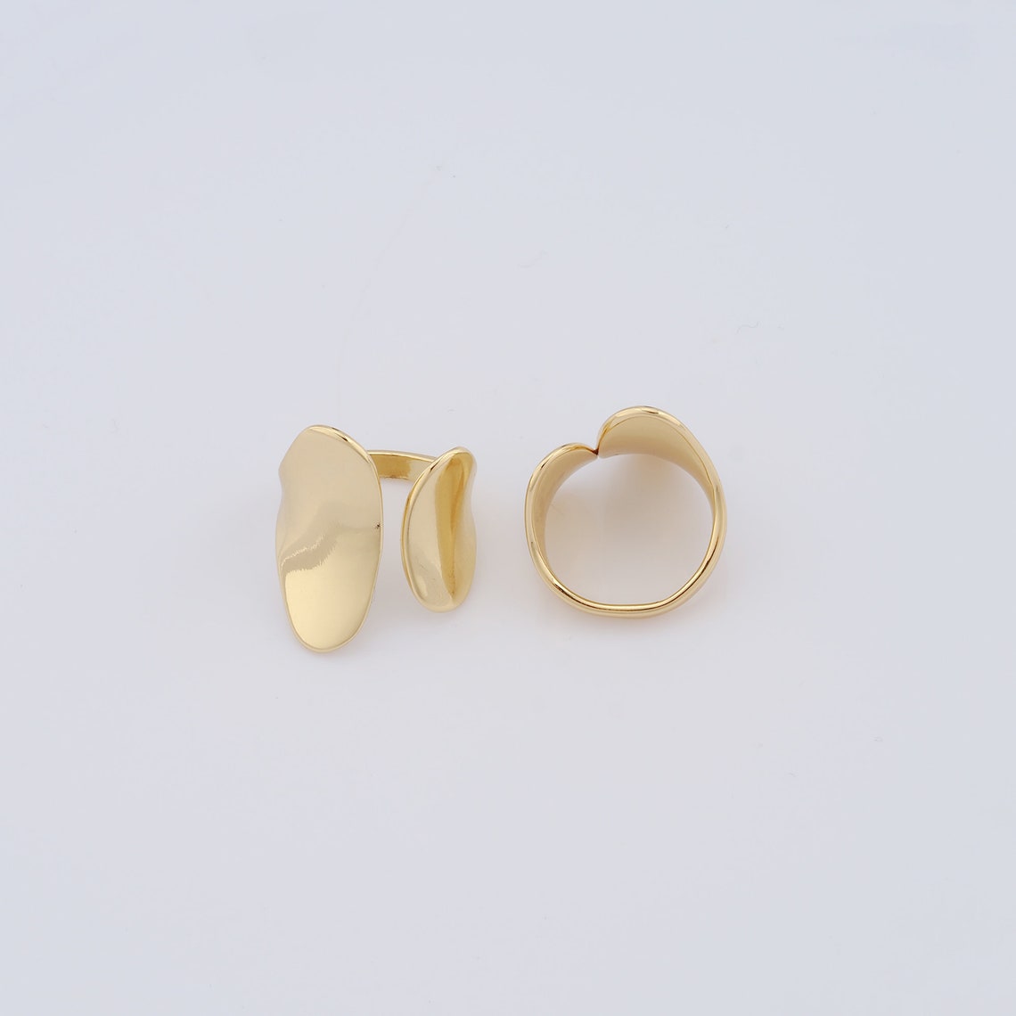 18K Gold Filled Embrace Ring, Open End Ring, Fashion Ring, Gift for Her ...