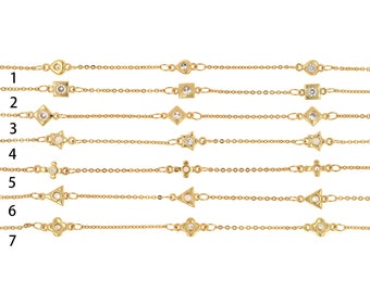 Star Link Chain, Dainty Cable Chain, Tiny Star Chains, Solder Brass ...