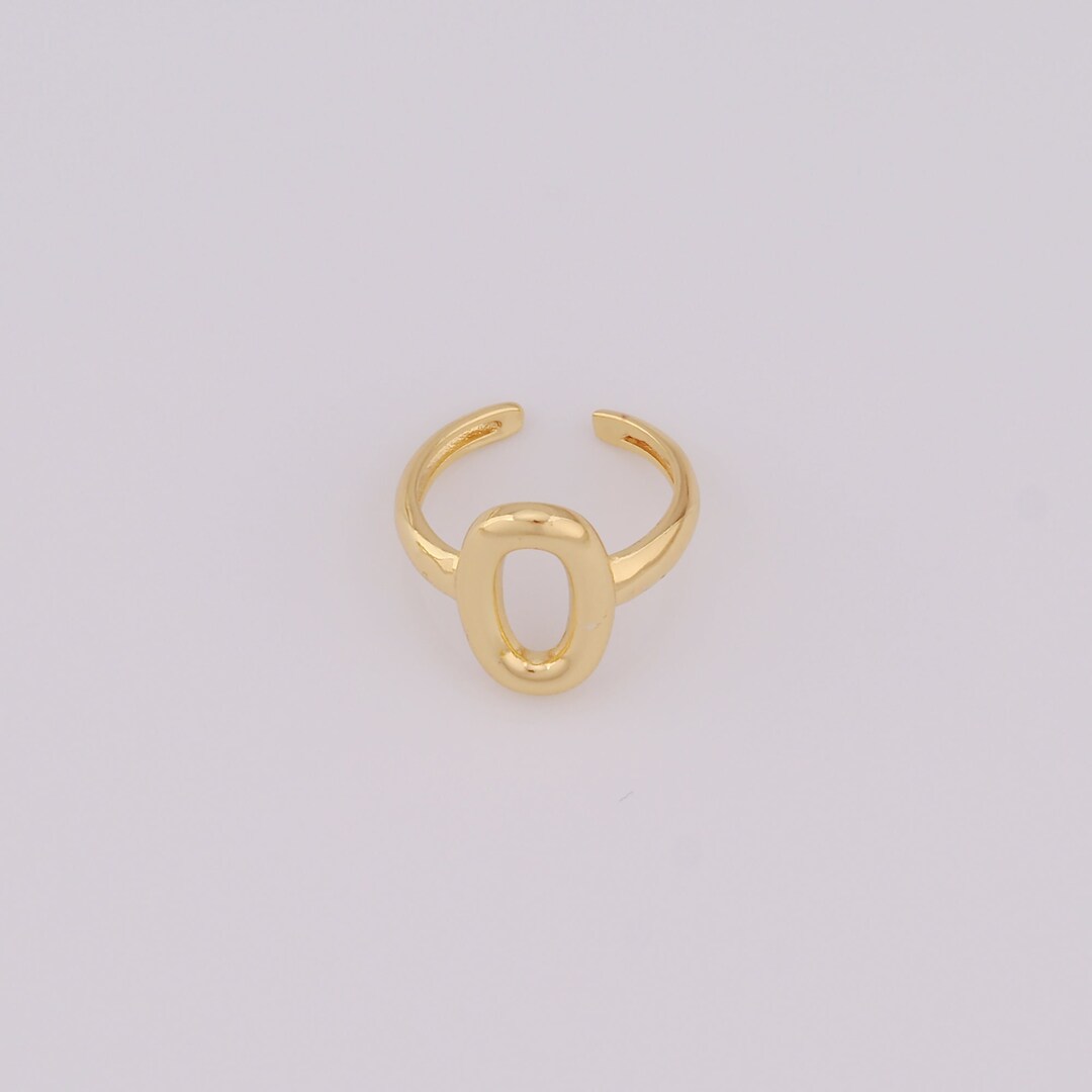 18K Gold Filled Open End Ring, Oval Ring, Gift for Her - Etsy