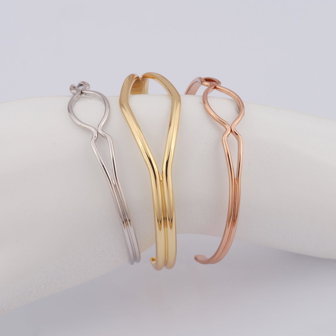 18K Gold Filled Open End Bangle, Fashion Bangle, Gift for Her ...