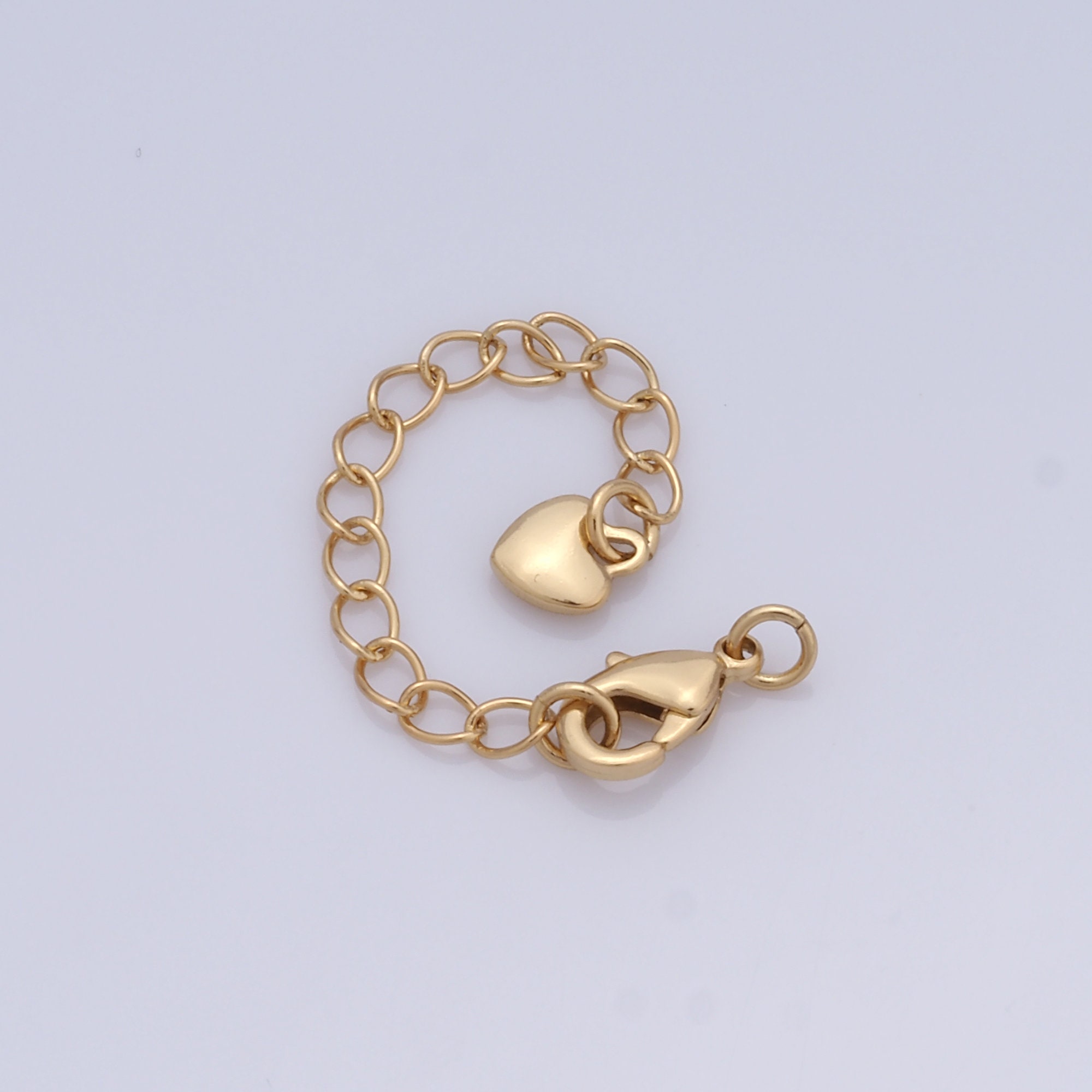 18K Gold Filled Star Extension Chain, Heart Extension Chain, Flower ...