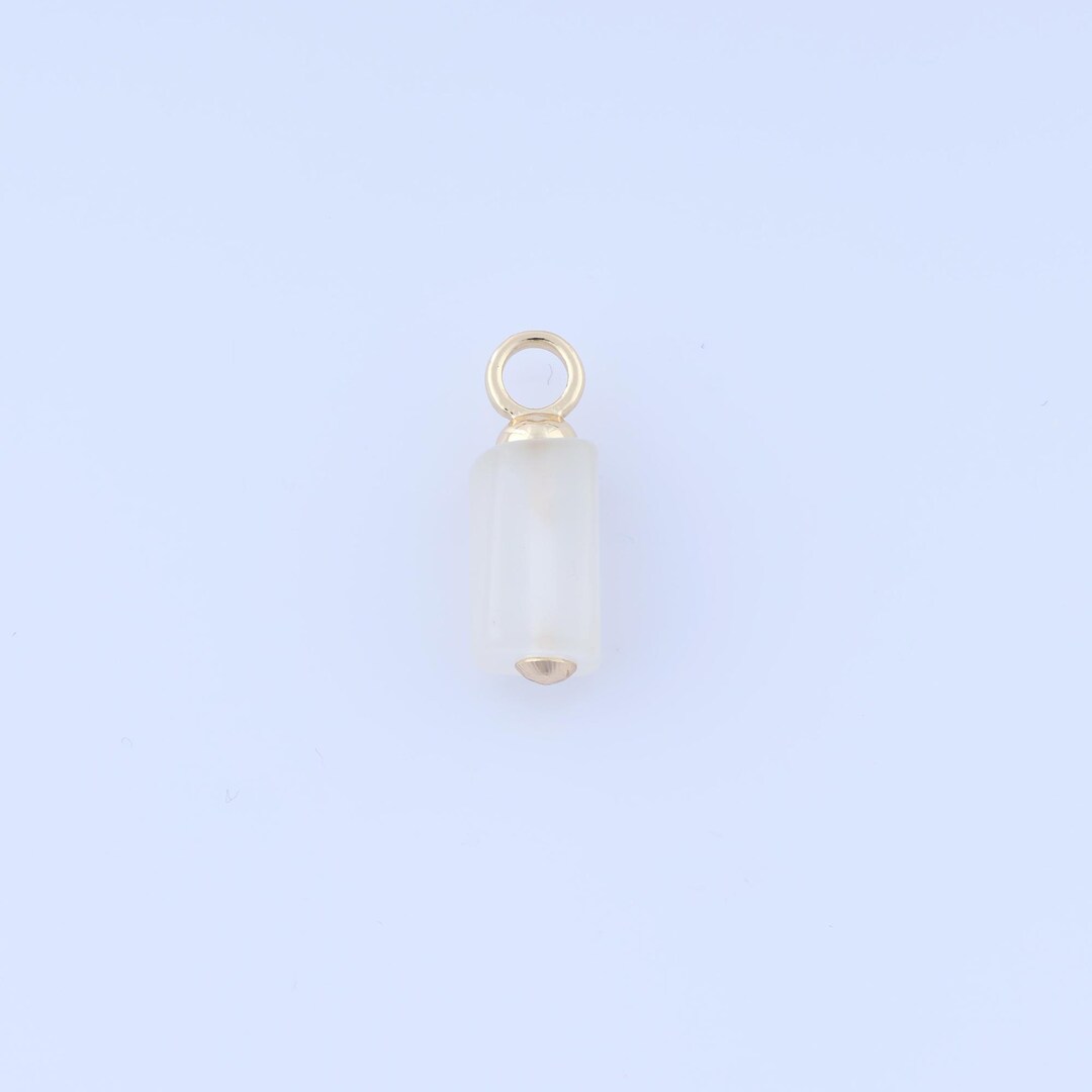 18K Gold Filled Natural Stone Pendant,square Charms, Natural Stone ...