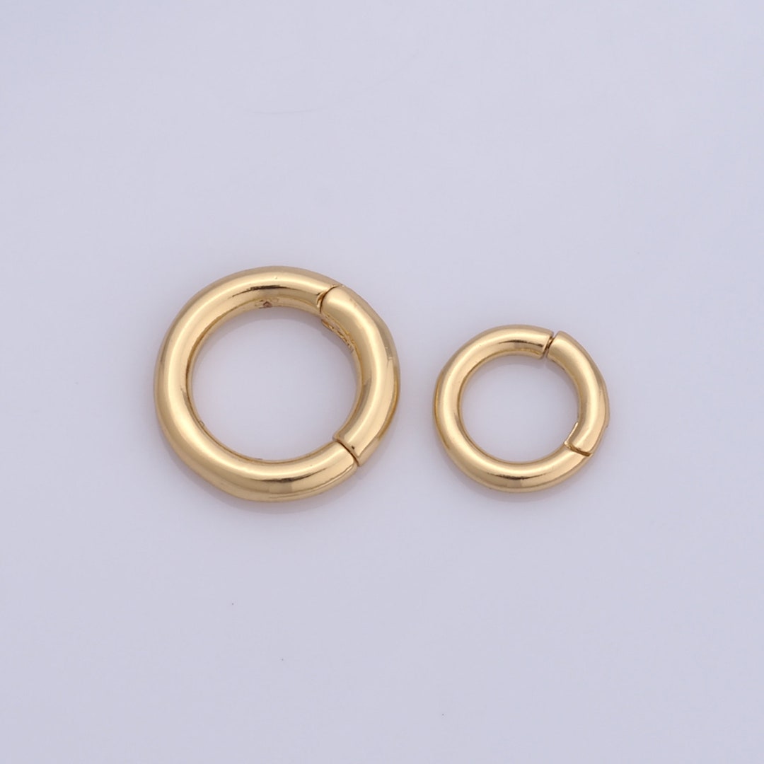 18K Gold Filled Round Clasp, Gold Snap Clasp for Necklace Bracelet DIY ...
