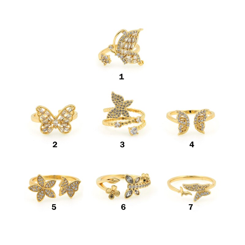 Gold Butterfly Ring - Etsy