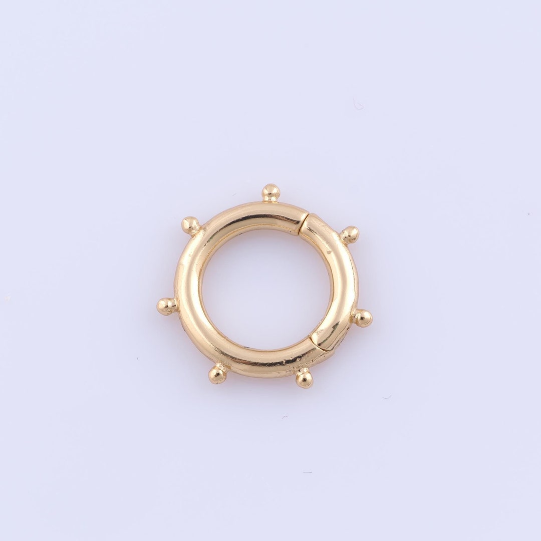 18K Gold Filled Round Clasps, Open End Clasps, Snap Clasps, DIY Jewelry ...