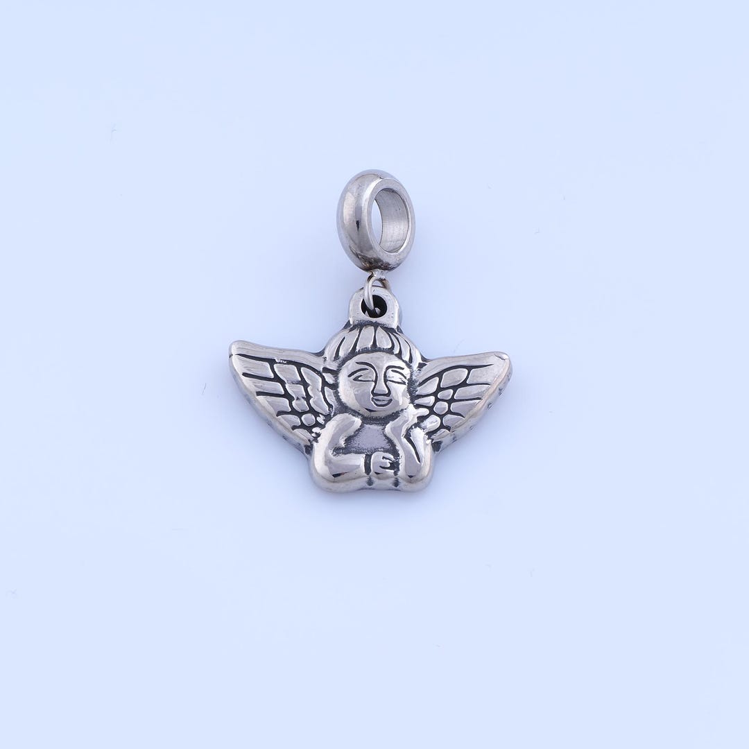 Stainless Steel Angel Pendant,angel Wings Charms, Stainless Steel Angel ...