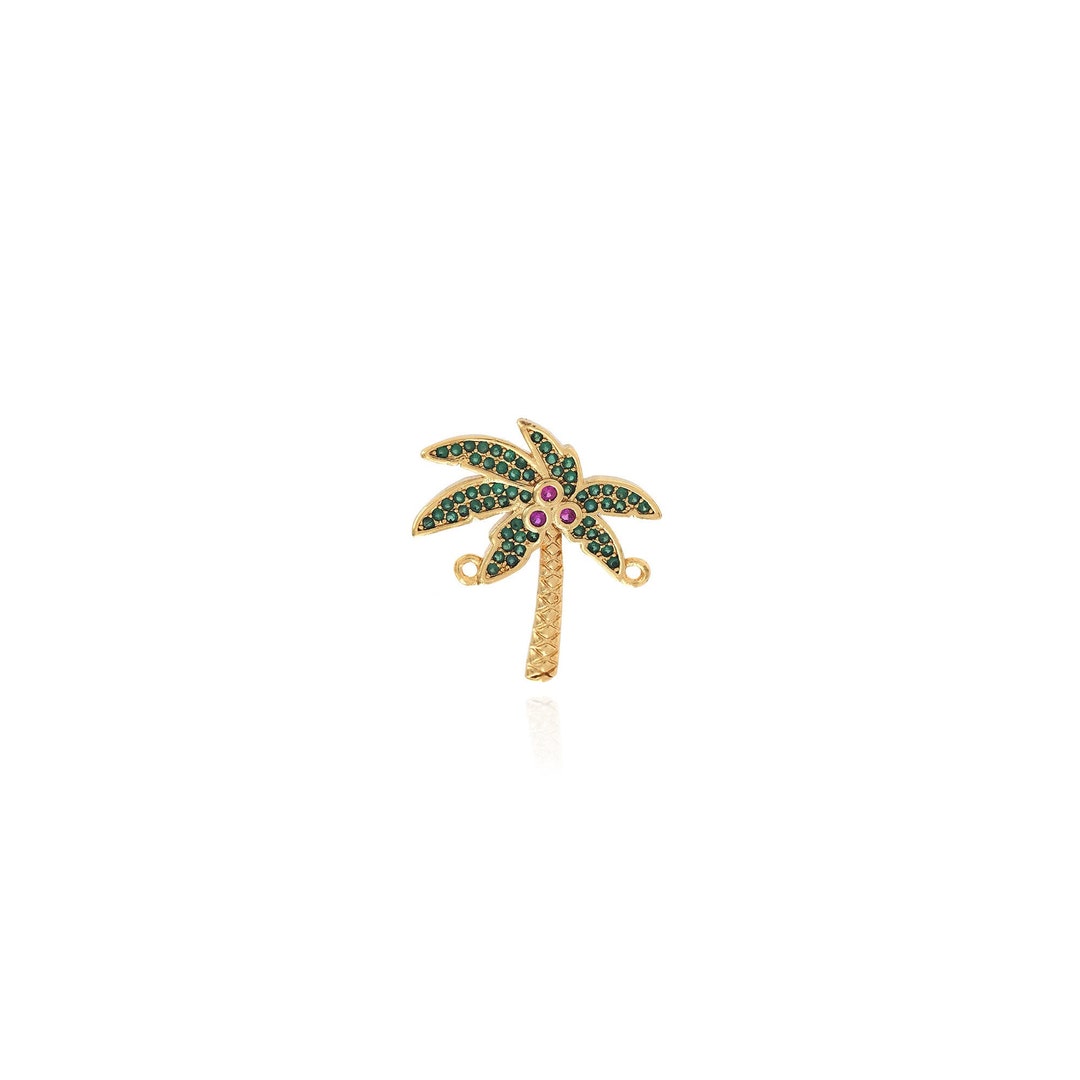 Tree Connector, Palm Tree Connector, 18K Gold Filled Plant Connector ...