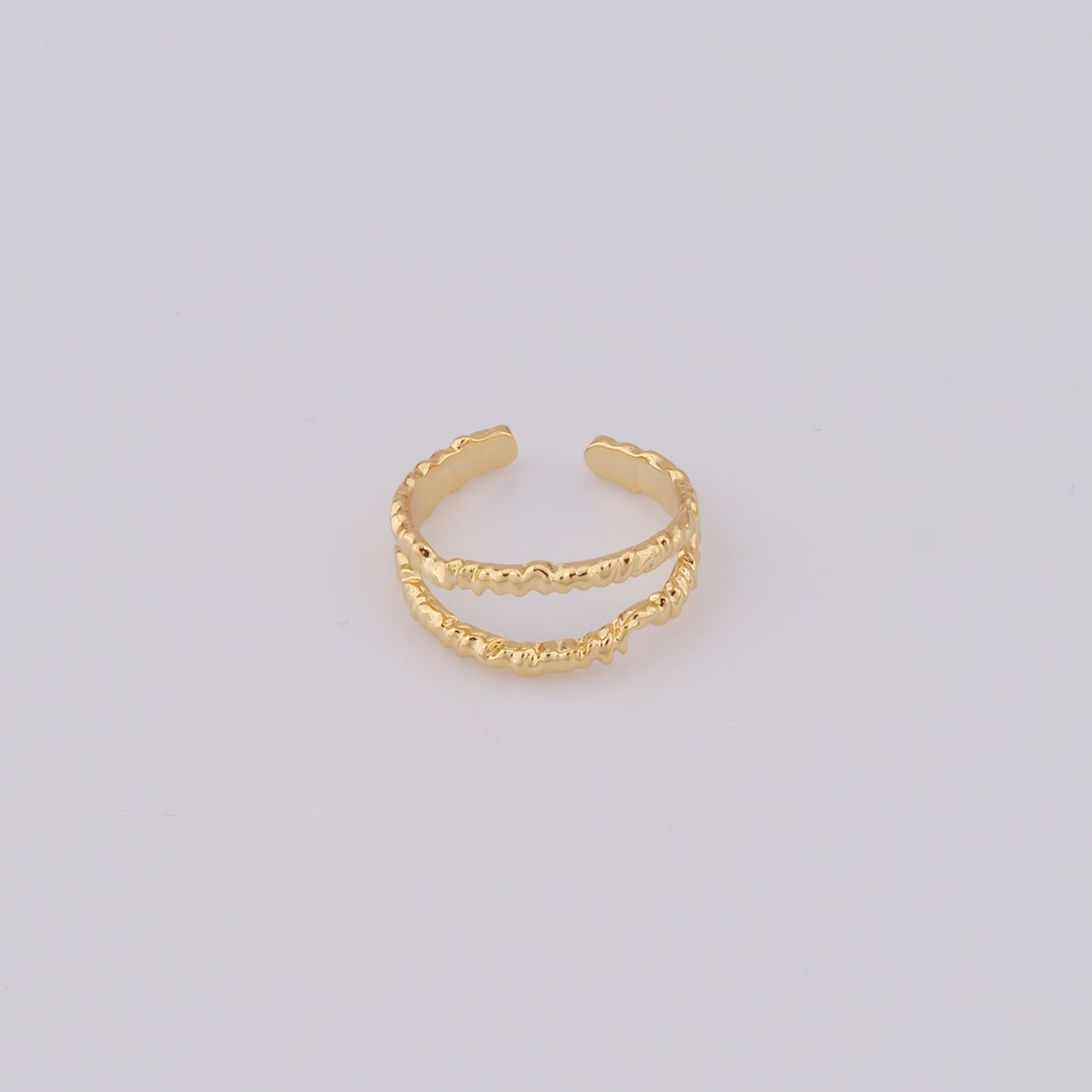 18K Gold Filled Open End Ring, Fashion Ring, Gift for Her - Etsy