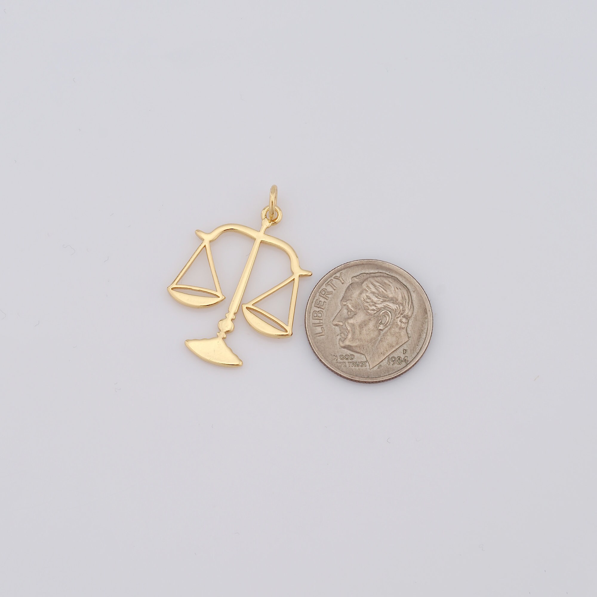 18K Gold Filled Balance Scale Pendant, Balance Charms, DIY Jewelry ...