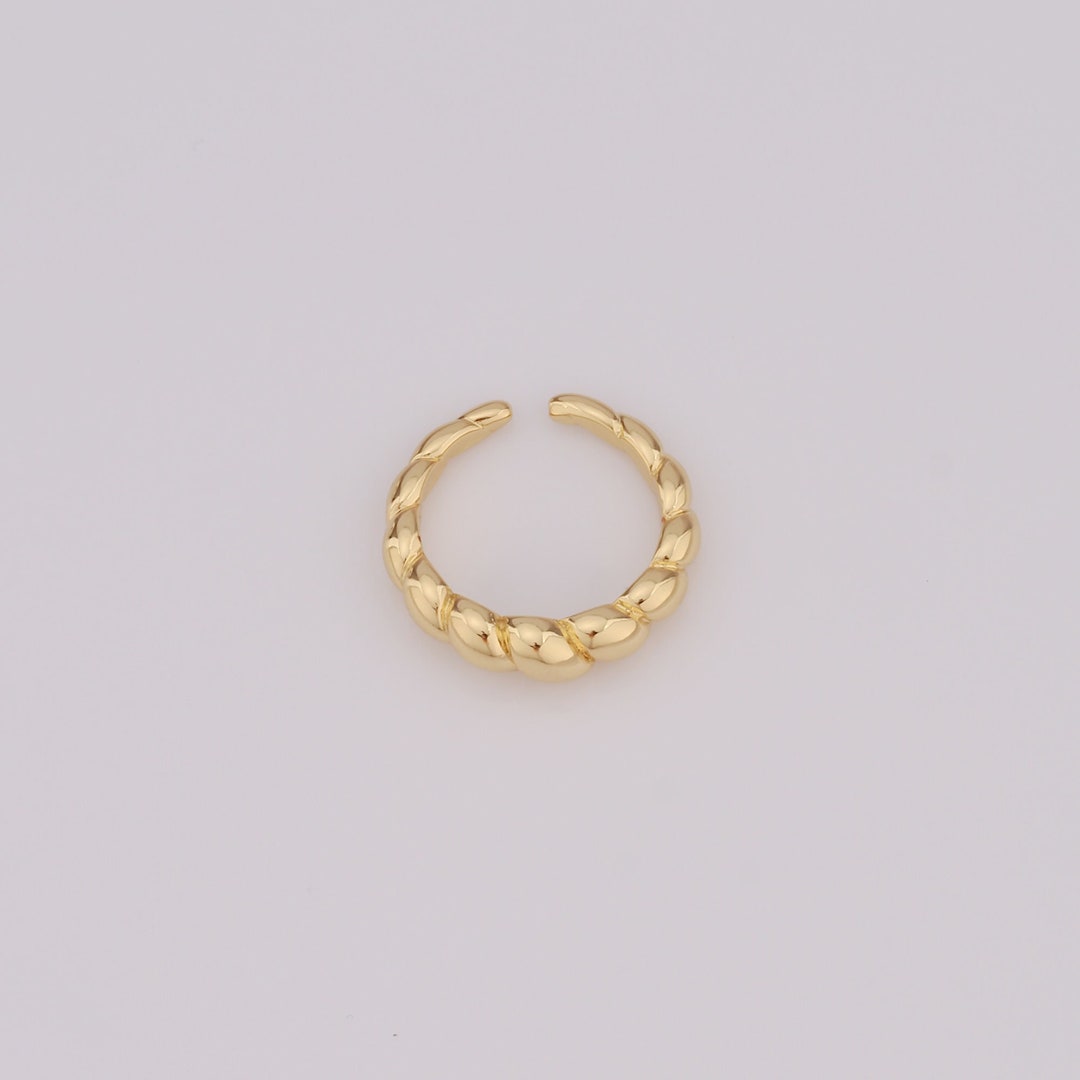 18K Gold Filled Open End Ring, Stackable Band Ring, Gift for Her - Etsy