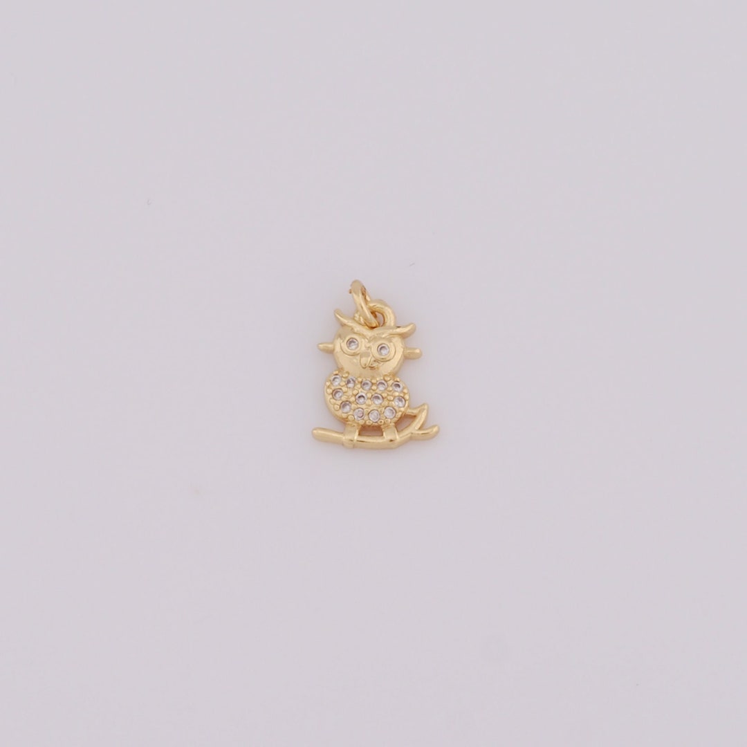 18K Gold Filled Human Pendant, Micro Pavé CZ Character Charms, DIY ...