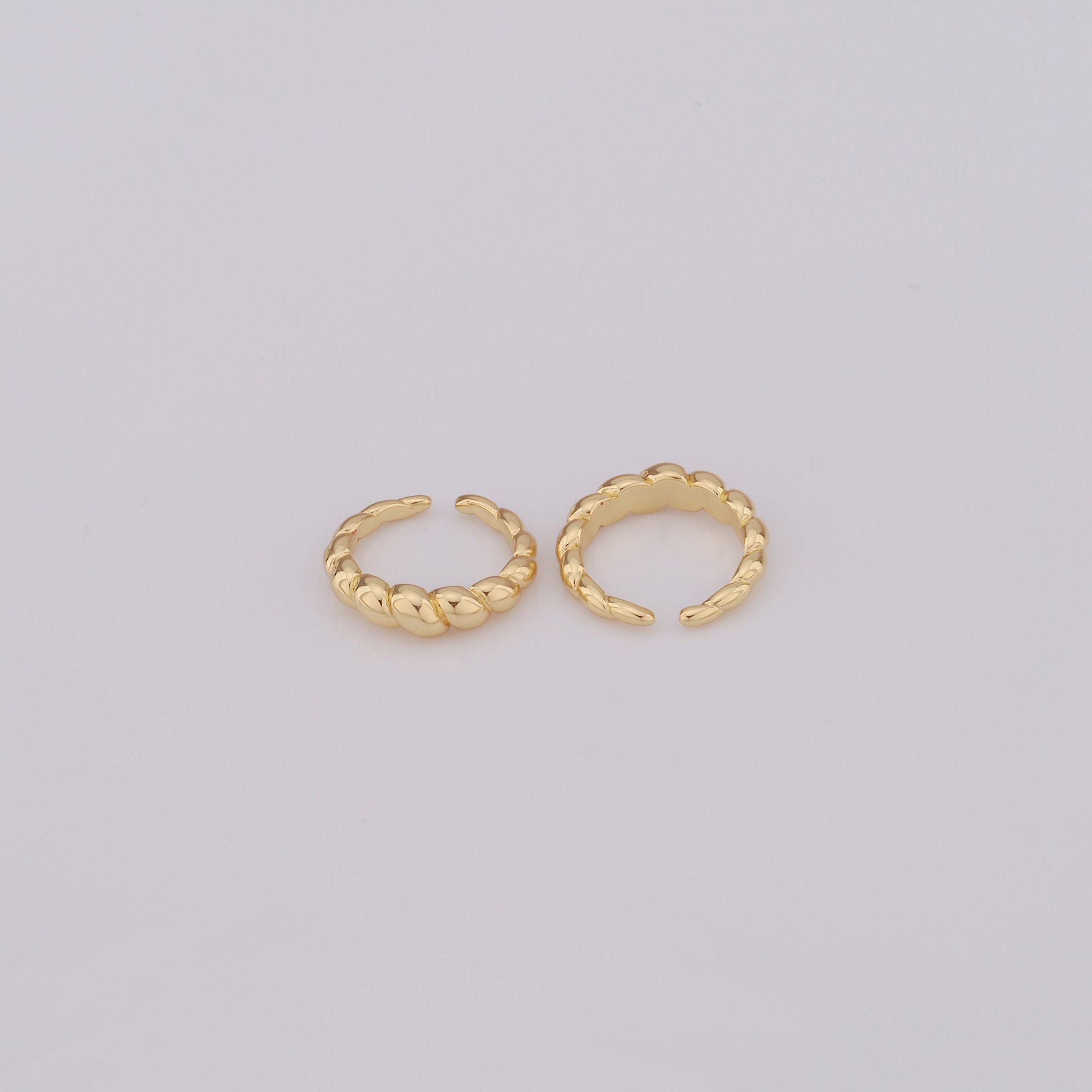 18K Gold Filled Open End Ring, Stackable Band Ring, Gift for Her - Etsy