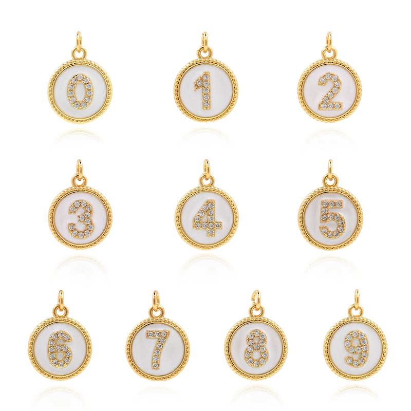Number Charms - Etsy