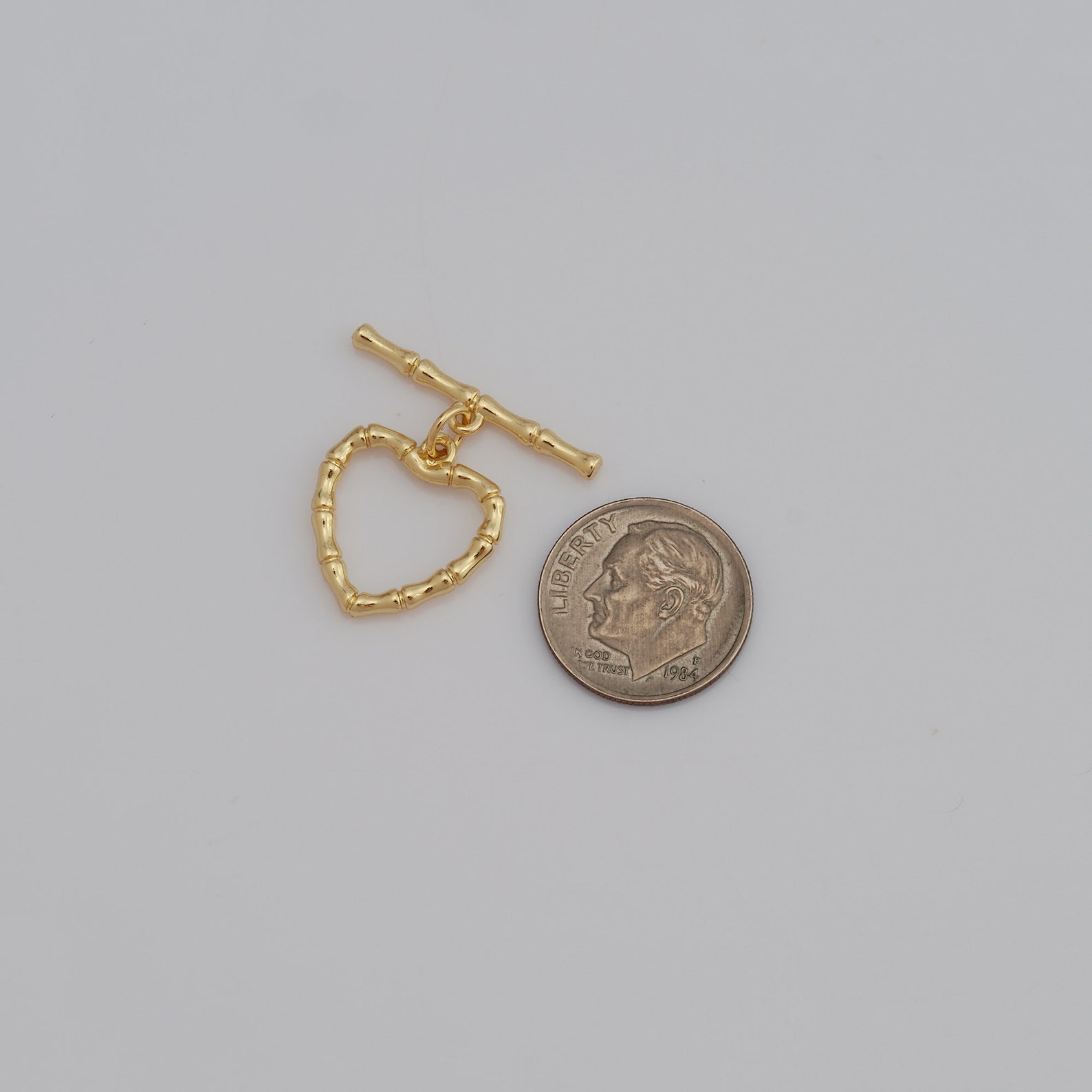 18K Gold Filled Heart Clasps, OT Clasps, DIY Jewelry Making Supplies ...
