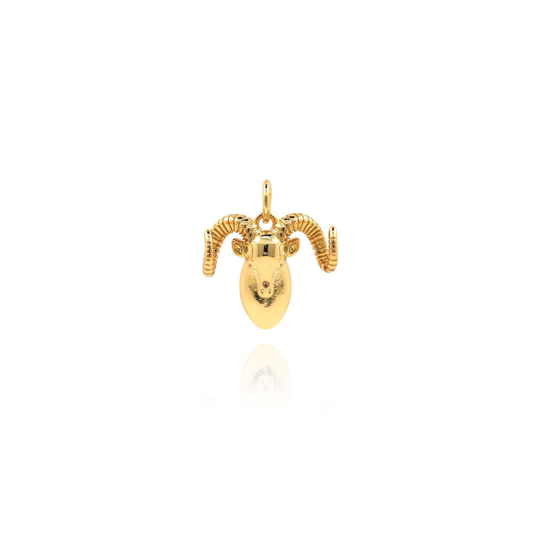 Goat Head Pendant 18K Gold Filled Charm Pendant for Jewelry Making ...