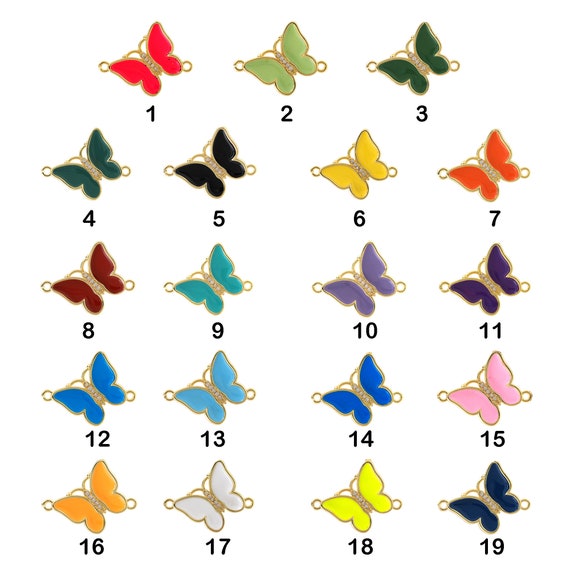 Insect Connector Micro-pave CZ Butterfly Connector 18K Gold - Etsy