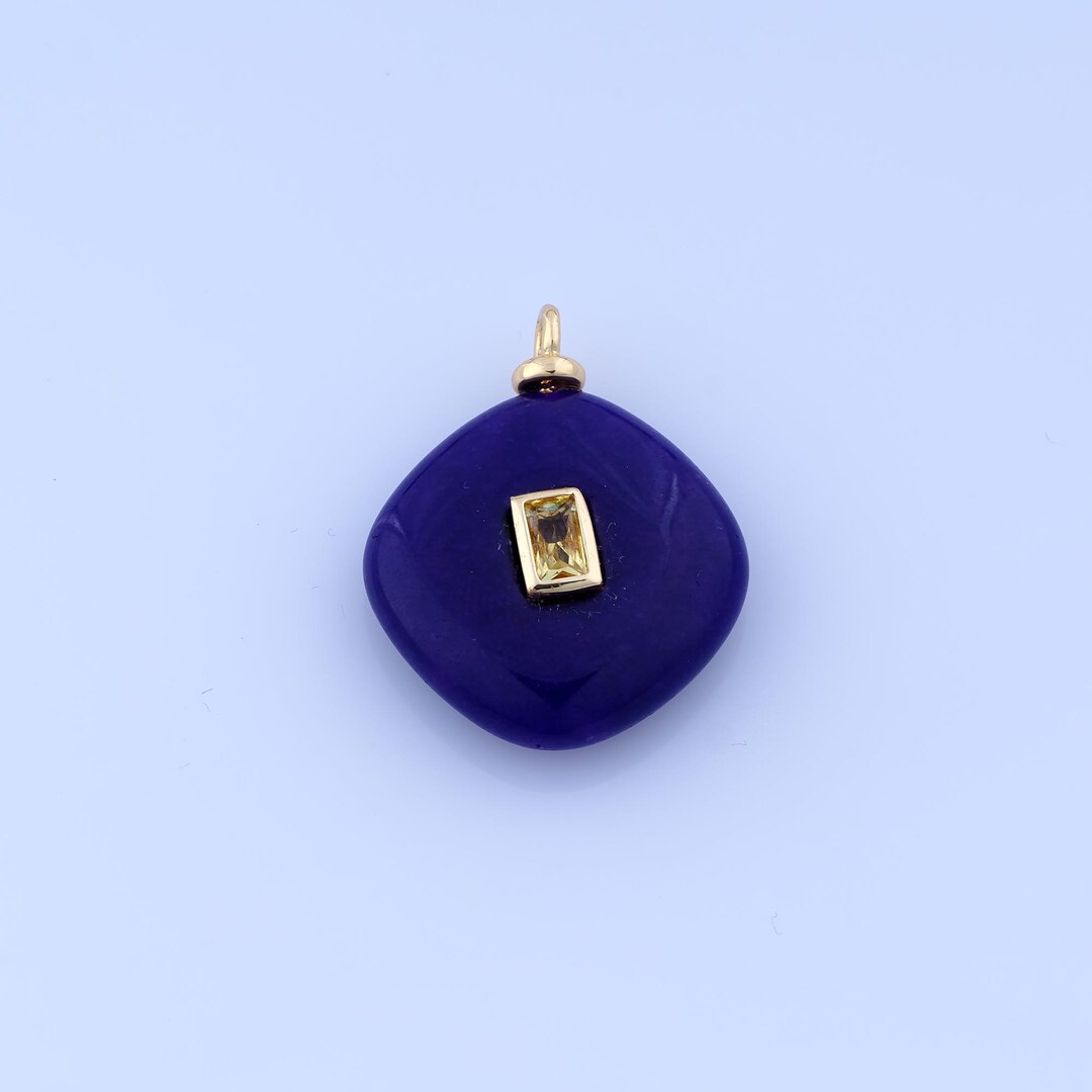 18K Gold Filled Energy Stone Pendant,natural Stone Charms,stone Charms ...