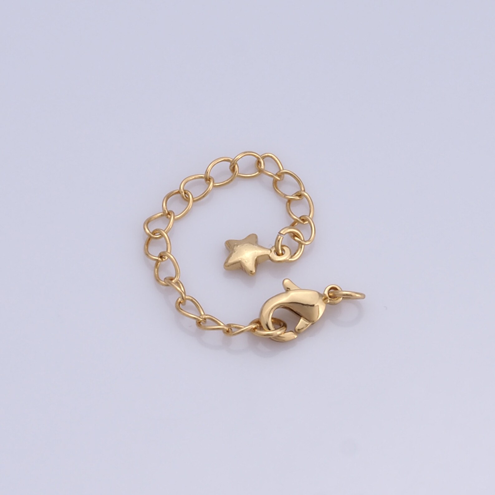 18K Gold Filled Star Extension Chain, Heart Extension Chain, Flower ...
