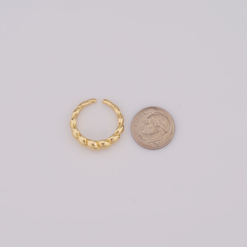 18K Gold Filled Open End Ring, Stackable Band Ring, Gift for Her - Etsy