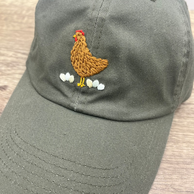 Embroidered Chicken - Etsy