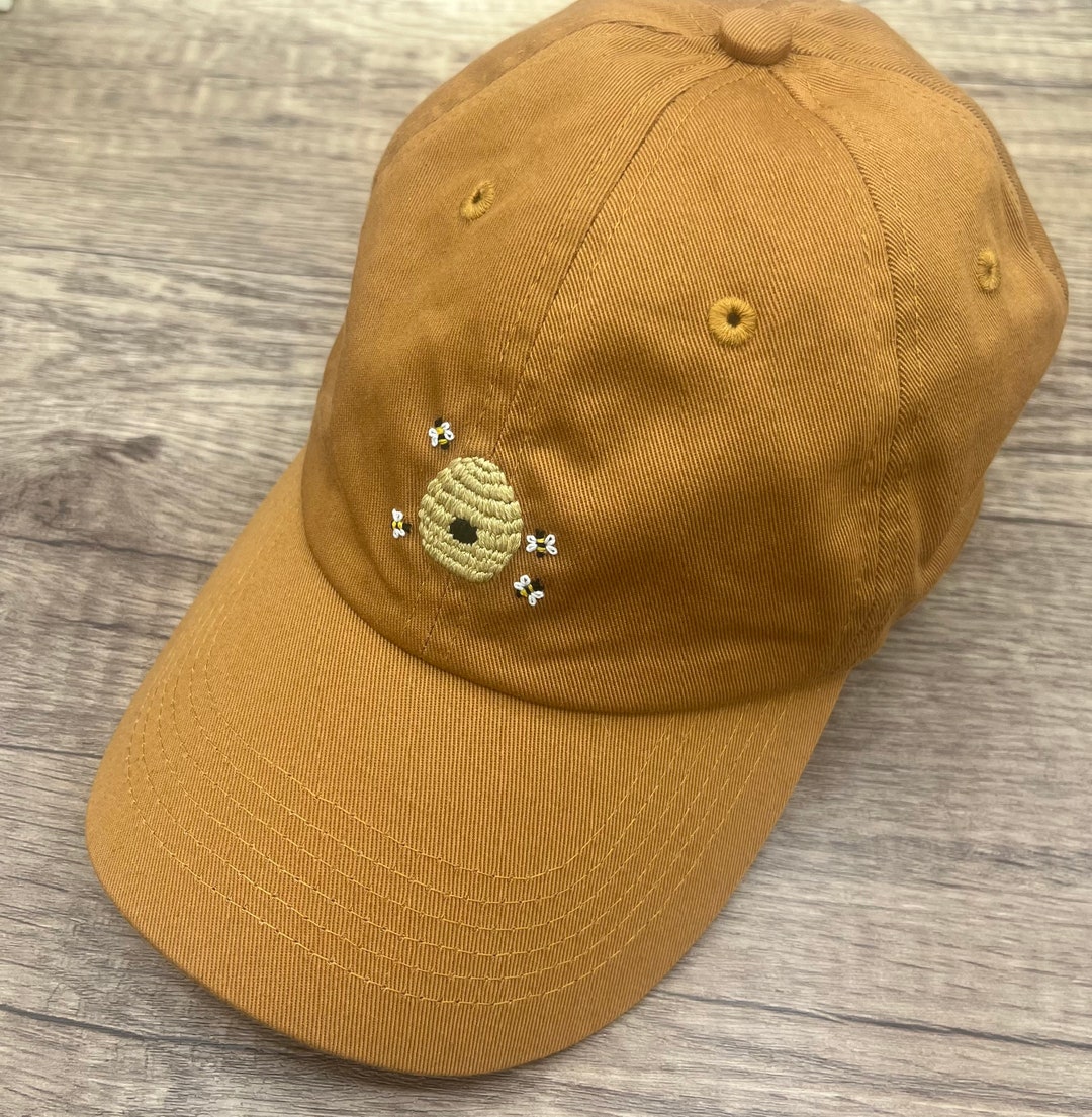 Hand Embroidered Bee Hive Copper Hat, Ready to Ship - Etsy
