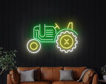 Neon Sign Tractor - Etsy