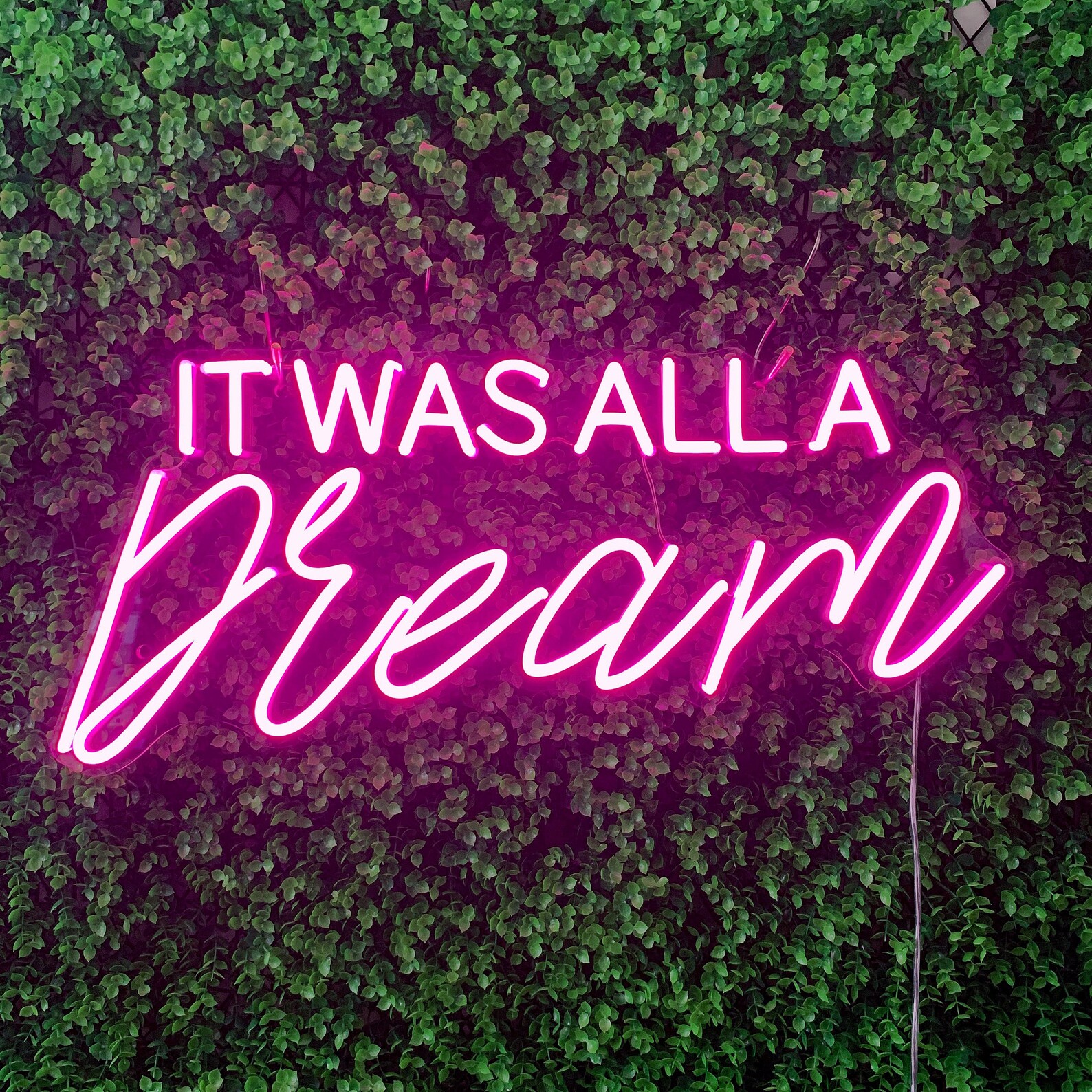 It Was All A Dream Neon Sign Light Wall Art Bedroom Decor Etsy