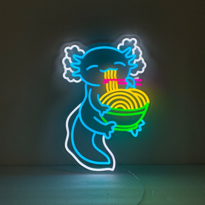Axolotl Neon Light Axolotl Ramen Neon Sign Axolotl Led Sign - Etsy