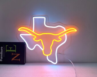 Longhorn Led Sign - Etsy