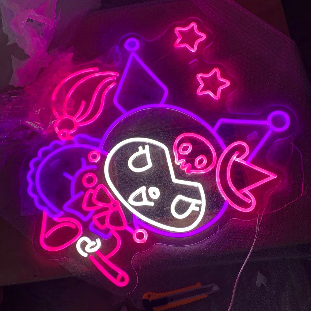 Kuromi Neon Sign Sanrio Kuromi Neon Sign Girl Game Room | Etsy