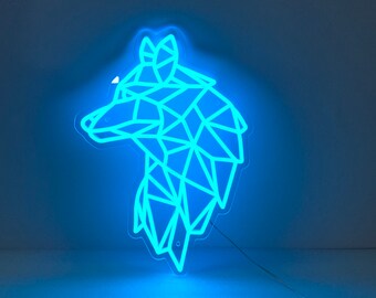 Neon Wolf Art - Etsy