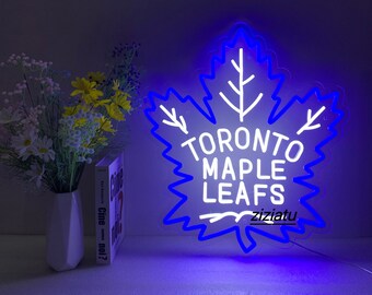 Neon Maple Leaf Sign - Etsy