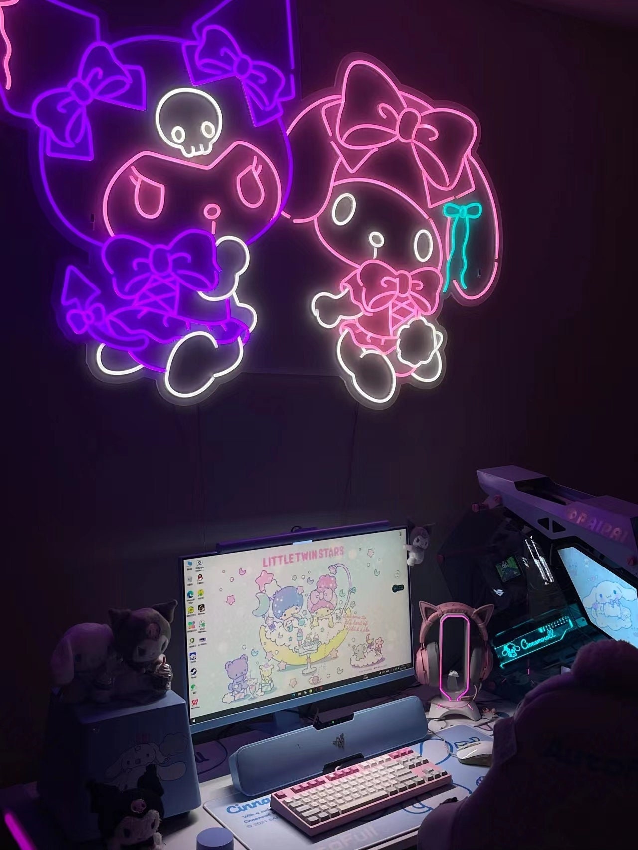 Kuromi Neon Sign Sanrio Kuromi Neon Sign Girl Game Room | Etsy Canada