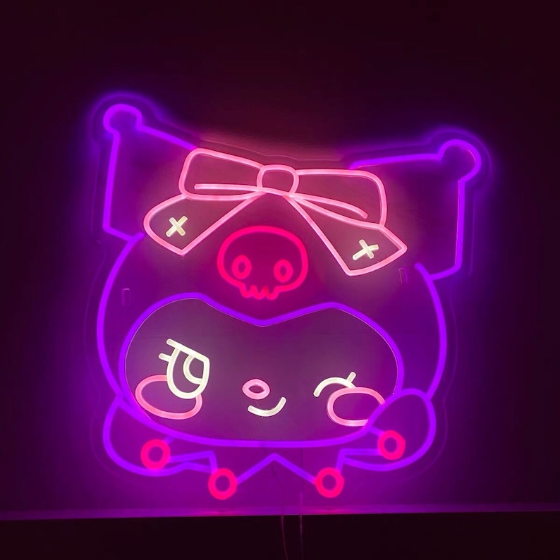 Kuromi Neon Sign Sanrio Kuromi Neon Sign Girl Game Room | Etsy UK