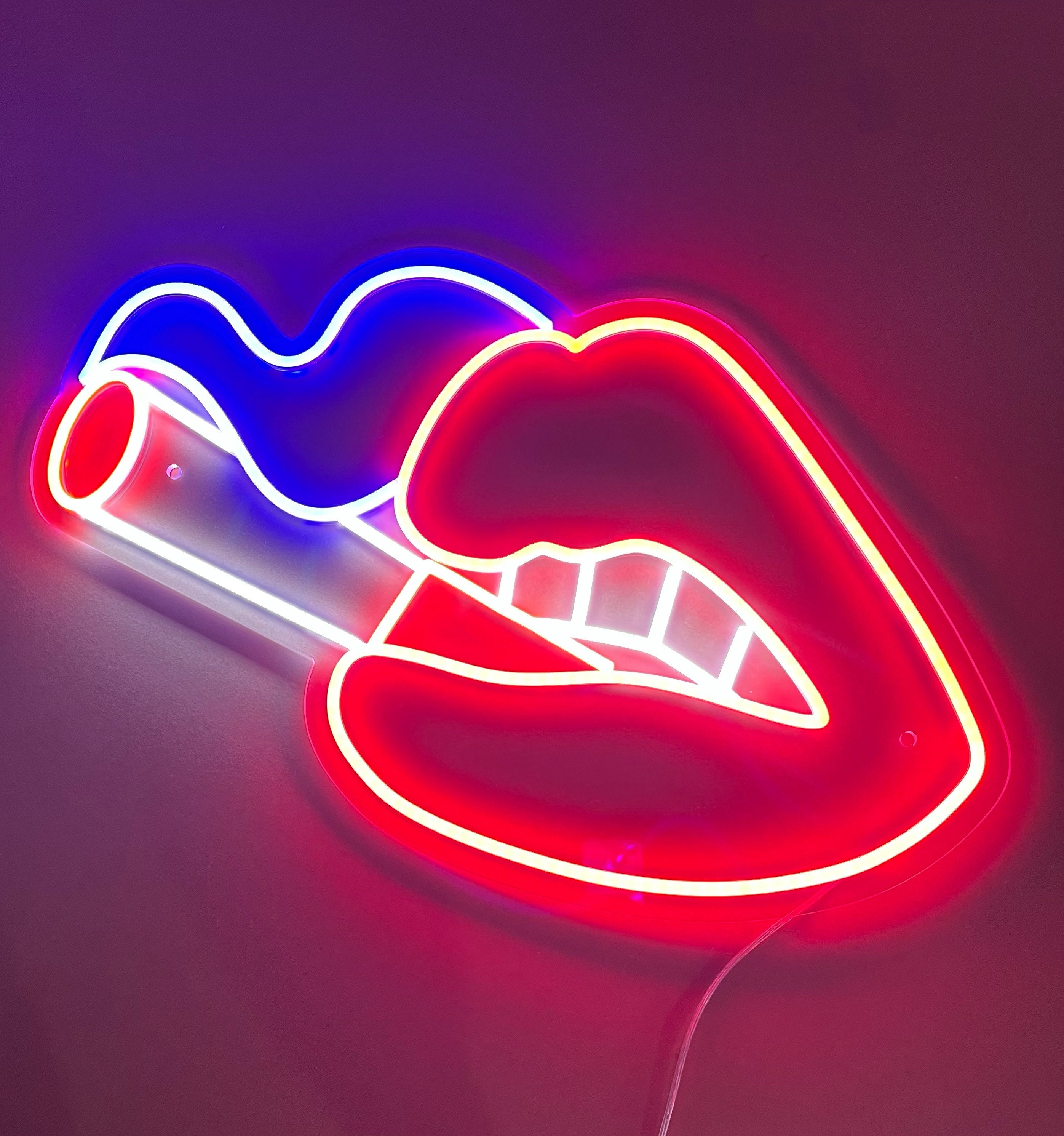 Neon Lips Sign Led Neon Art Lights For Your Wall Home Sweden