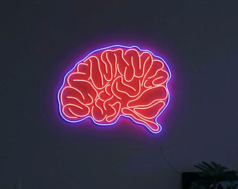 Neon Sign Brain - Etsy